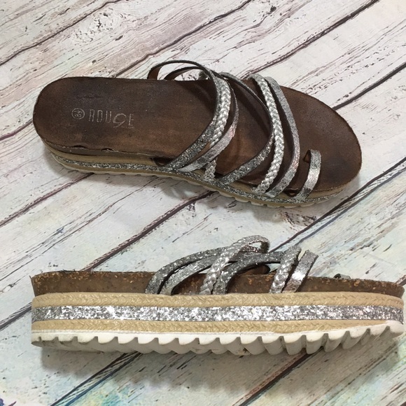 Rouge Helium | Shoes | Rouge Glitter Platform Sandal | Poshmark